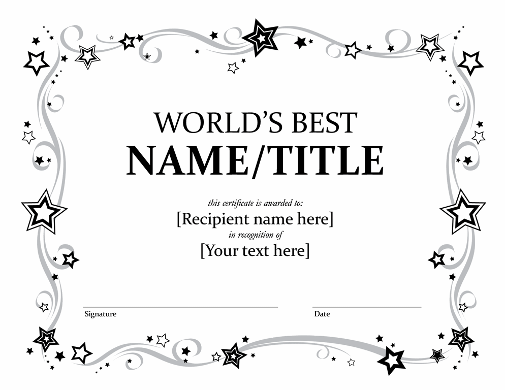Certificate Template Award Certificates Templates Free