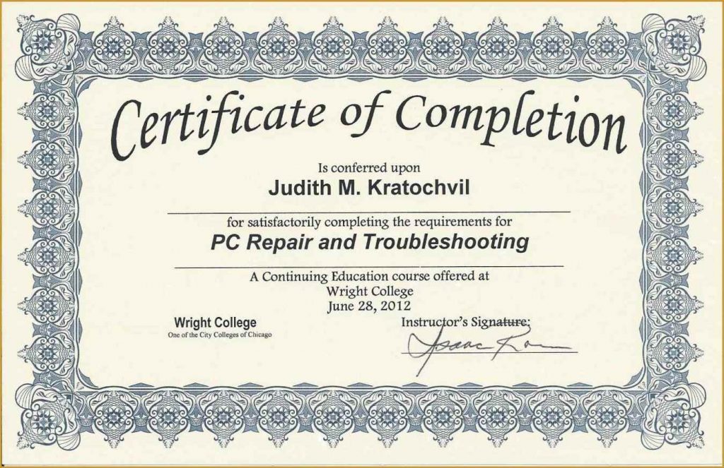 Certificate Wording Certificates Templates Free